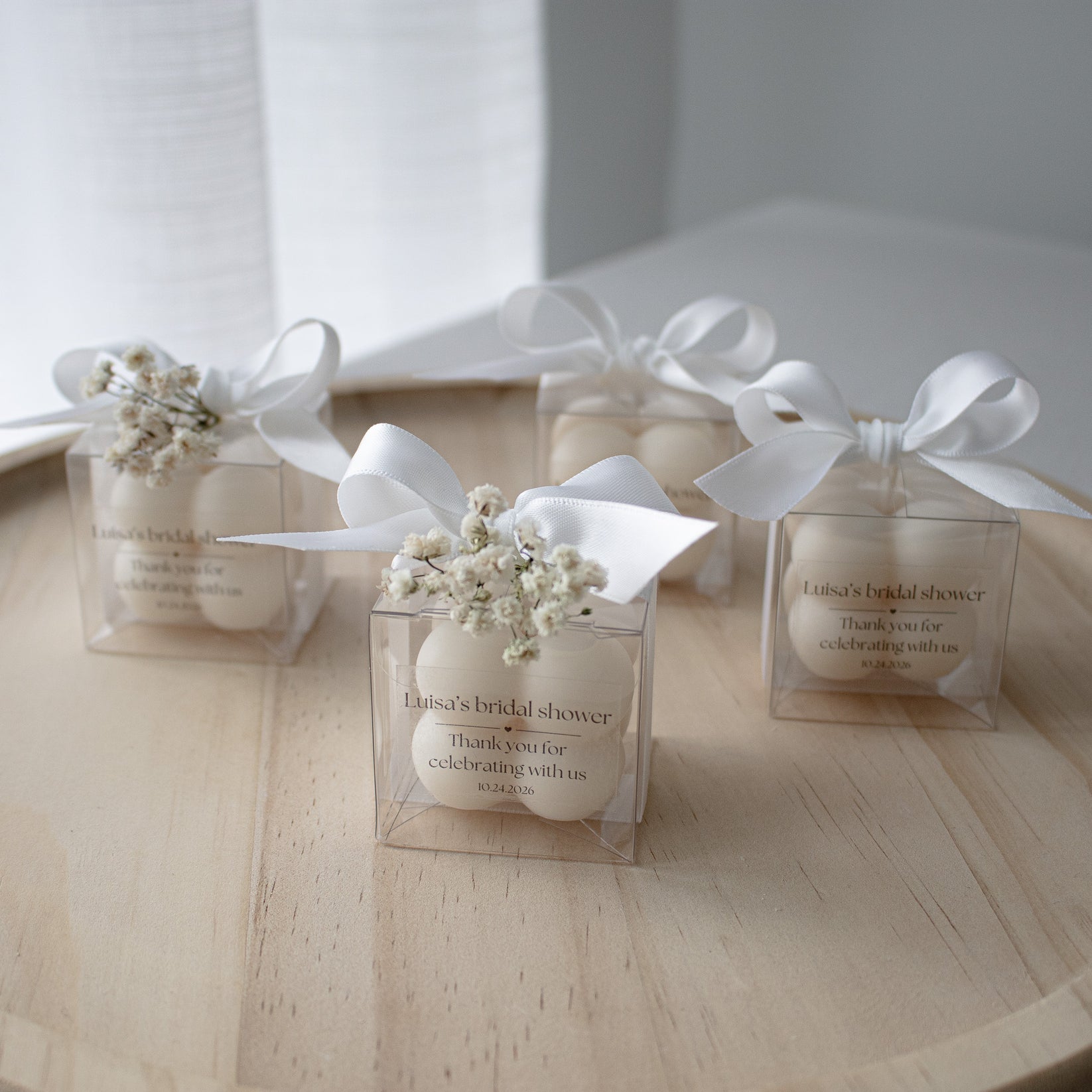 Elegant Personalized Candle Wedding Favors, Bubble Candle Party Favors – Glowing Harmony Candles